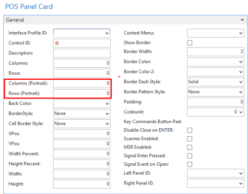 Dynamic POS Panel Layout